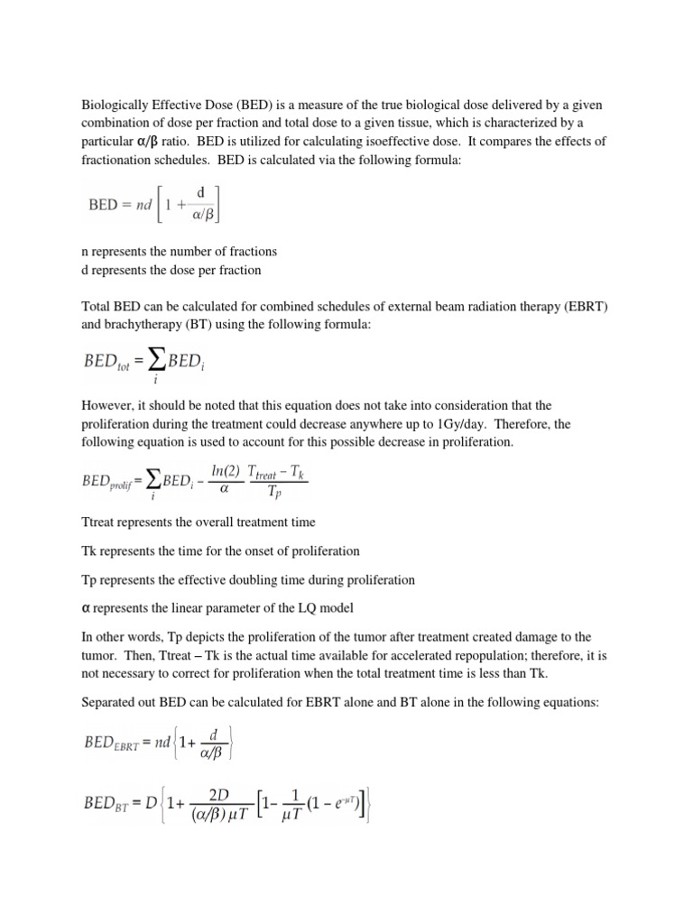 Assignment 1 - Time Dose Fractionation TDF Concepts | PDF | Absorbed ...