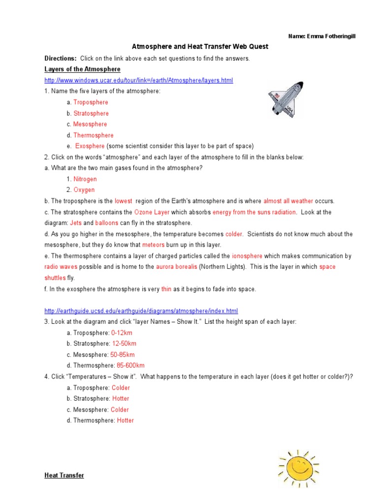 Atmosphere Layers and Heat Transfer Guide | PDF | Atmosphere Of Earth ...