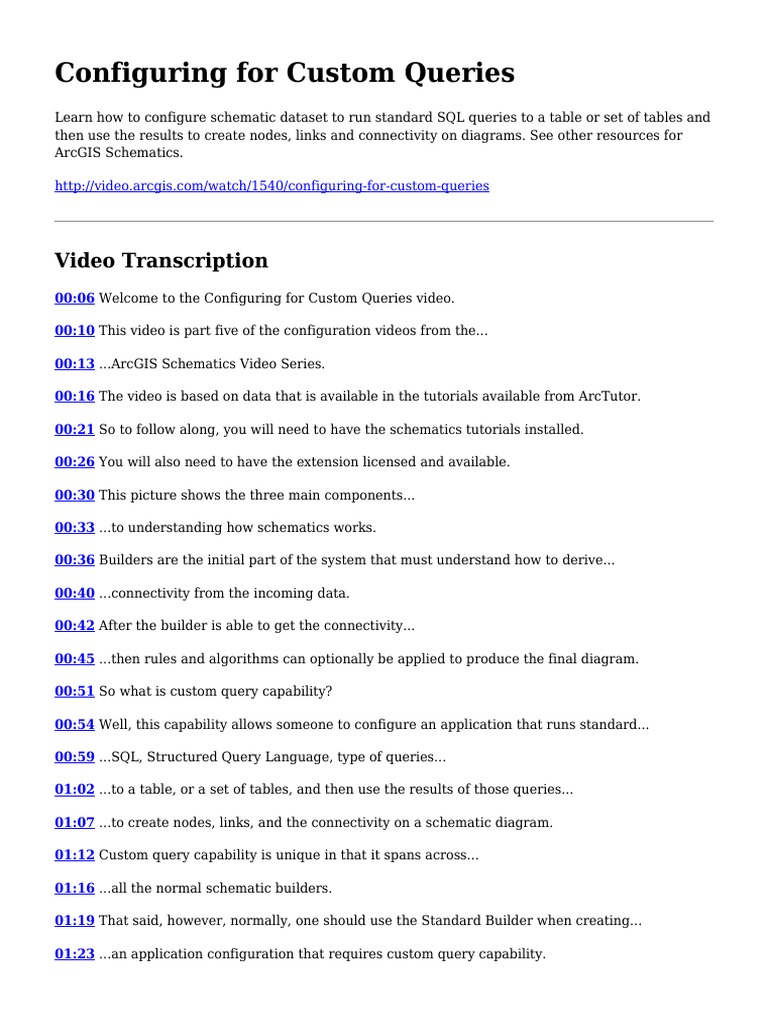 Configuring For Custom Queries en Us | PDF
