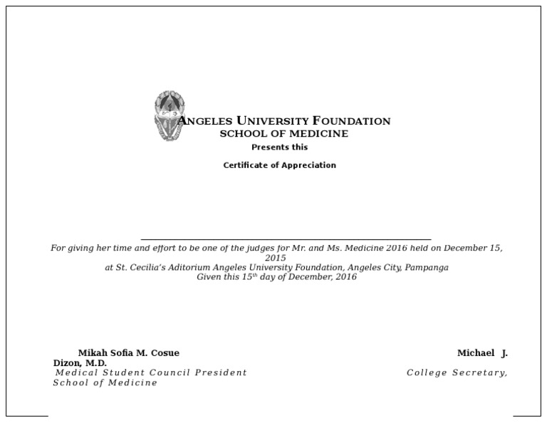 Pre Pageant Certificates | PDF