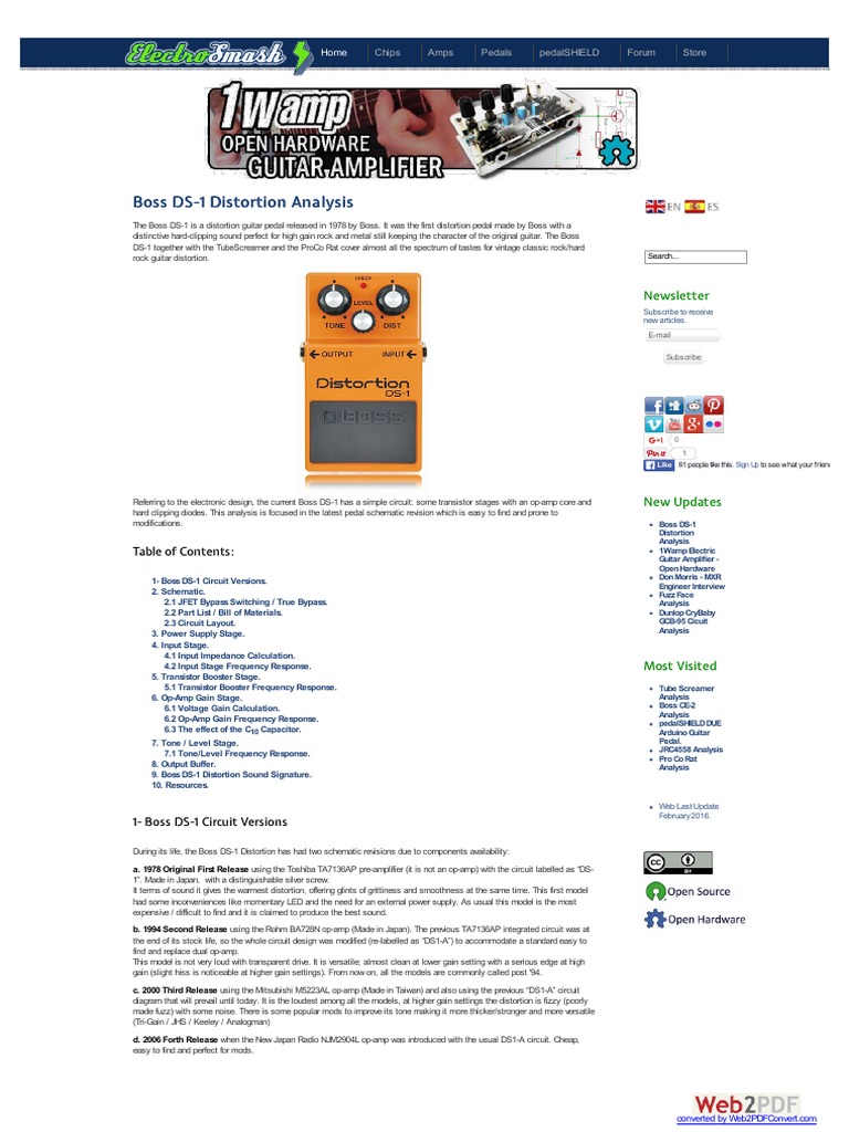 An In-Depth Analysis of the Boss DS-1 Distortion Guitar Effects Pedal ...