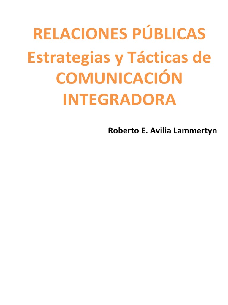 RR PP - Estrategias y Tacticas de Comunicacion Integradora PDF | PDF