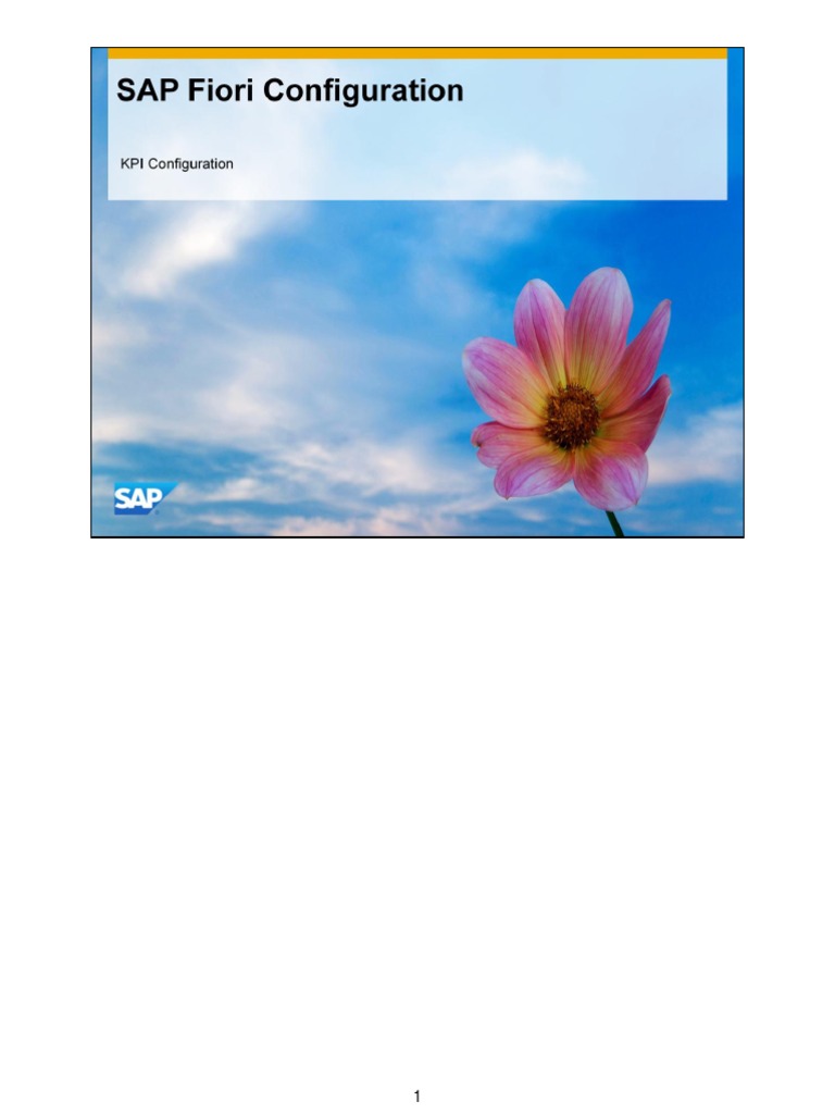 SAP Fiori KPI Configuration | PDF