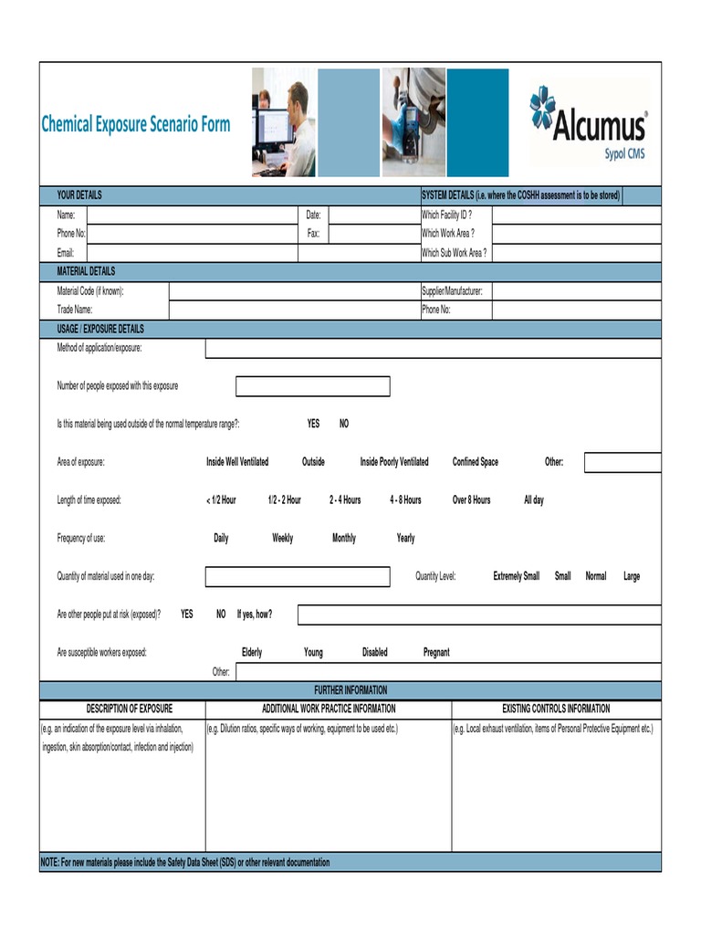 Chemical Exposure Scenario Form | PDF