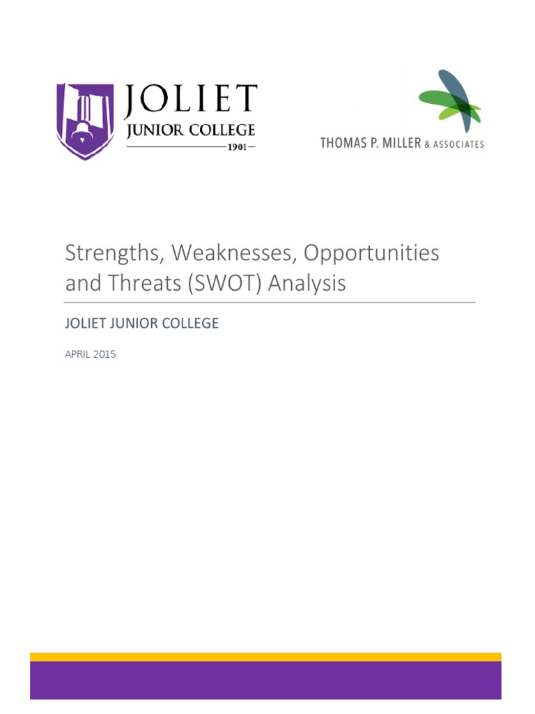 Joliet Junior College SWOT Analysis Report | PDF