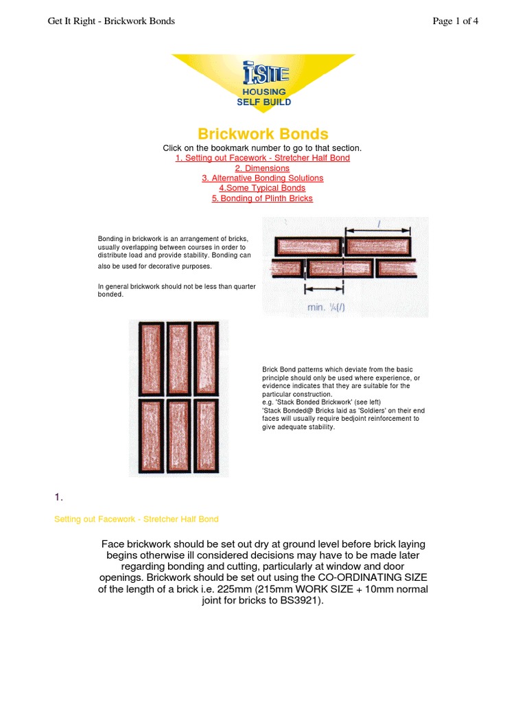Brickwork Layout Patterns | PDF | Architectural Elements | Building ...