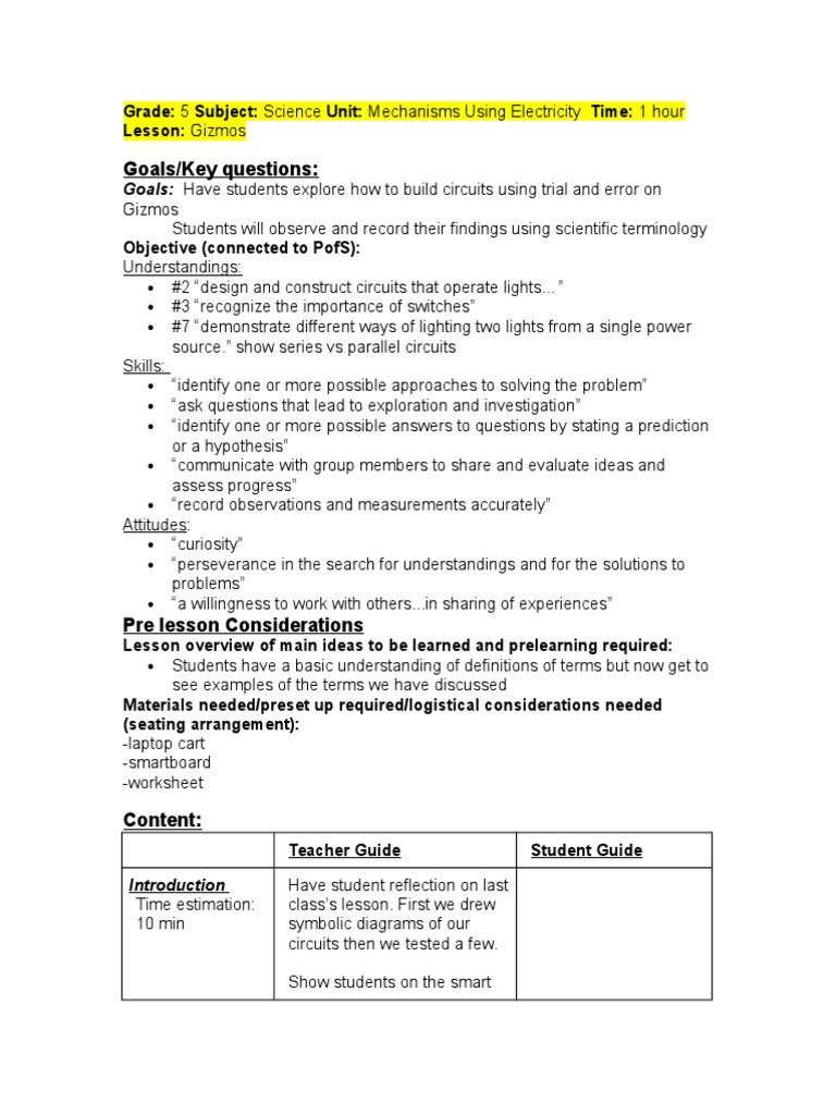 Gizmos | PDF | Series And Parallel Circuits | Epistemology
