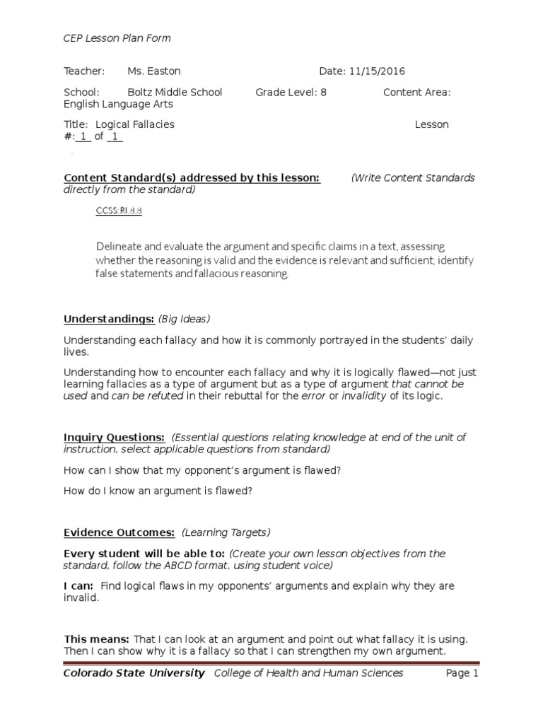Teaching Logical Fallacies in ELA | PDF | Argument | Fallacy