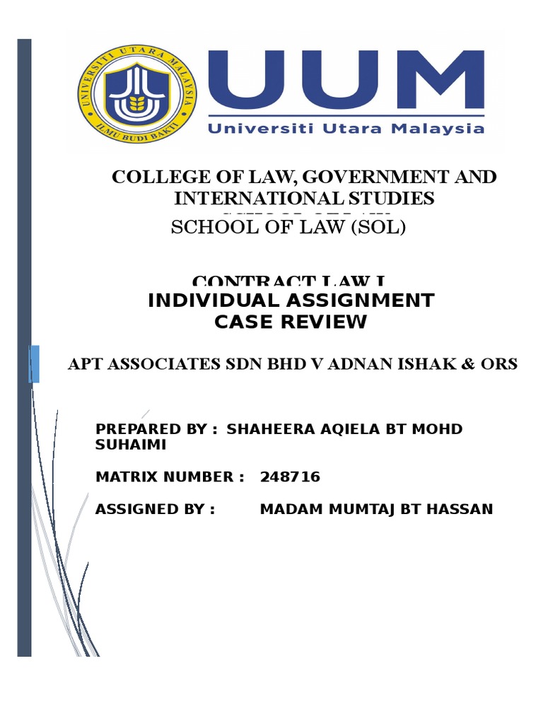 Cover Page Contract Law | PDF