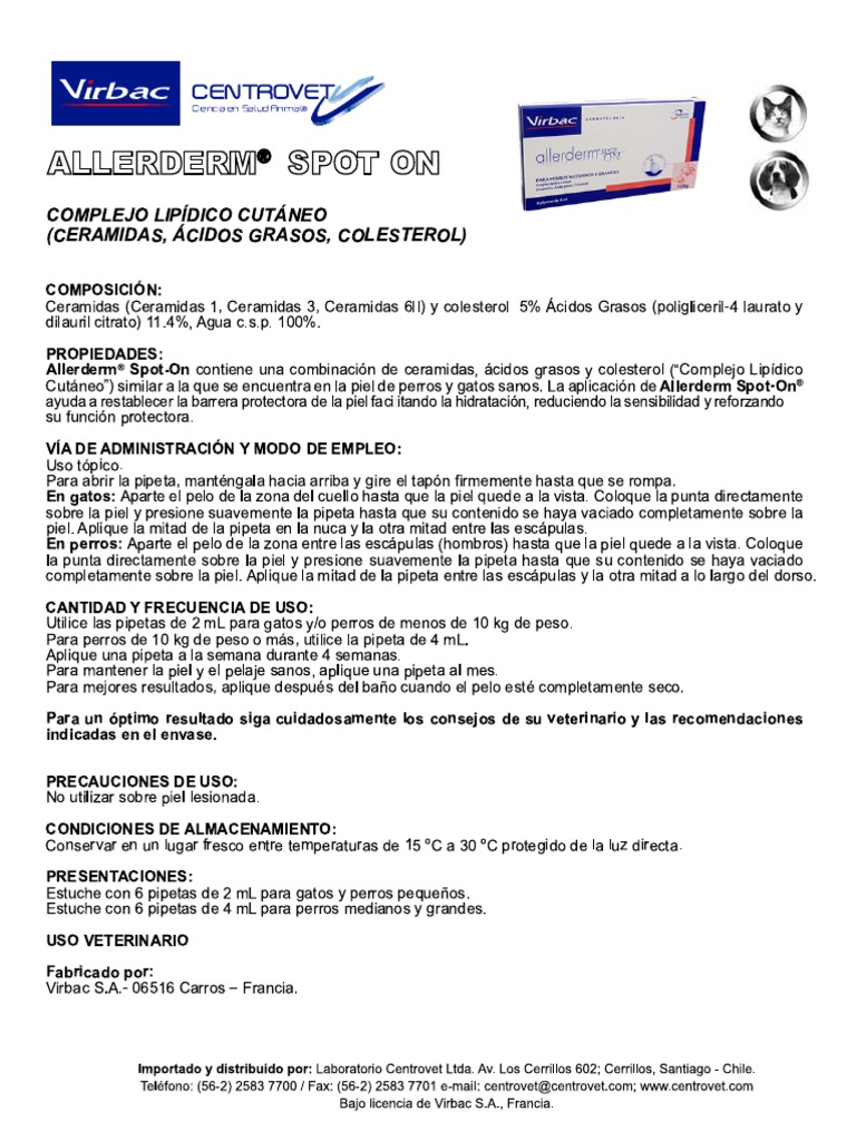 Allerderm Spot On PDF | PDF