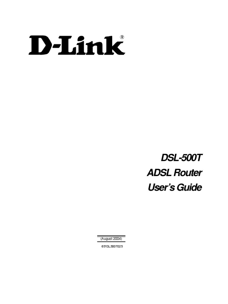 D-Link DSL-500T Manual | PDF