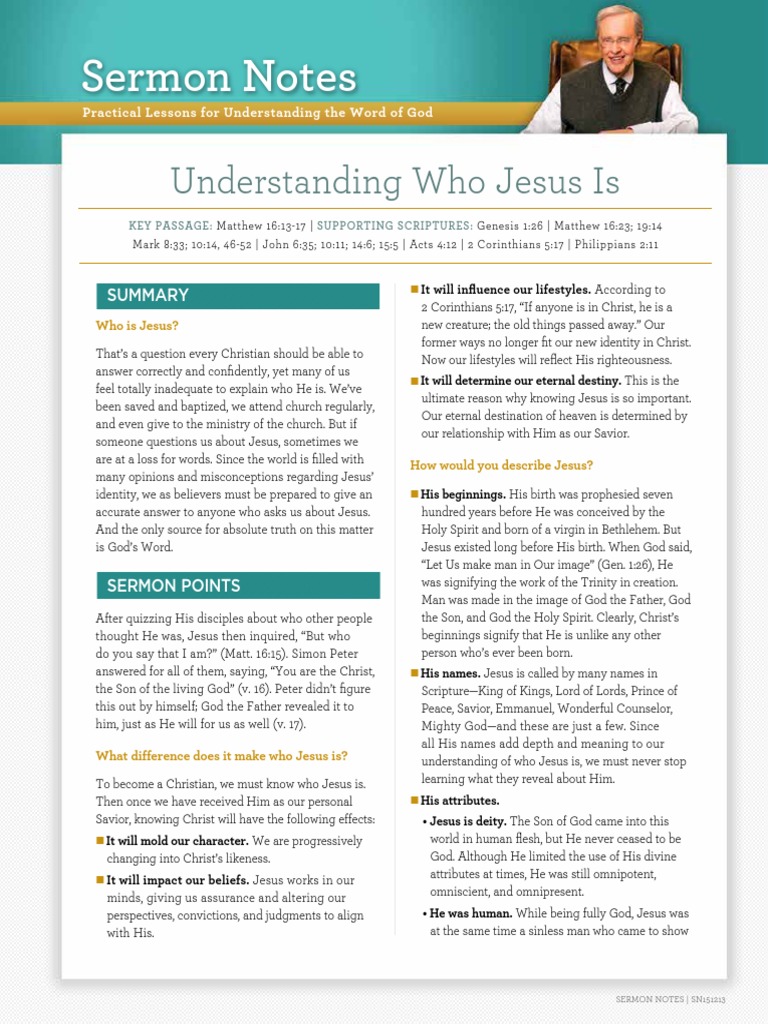 Understanding Who Jesus Is | PDF | God The Father | Jesus
