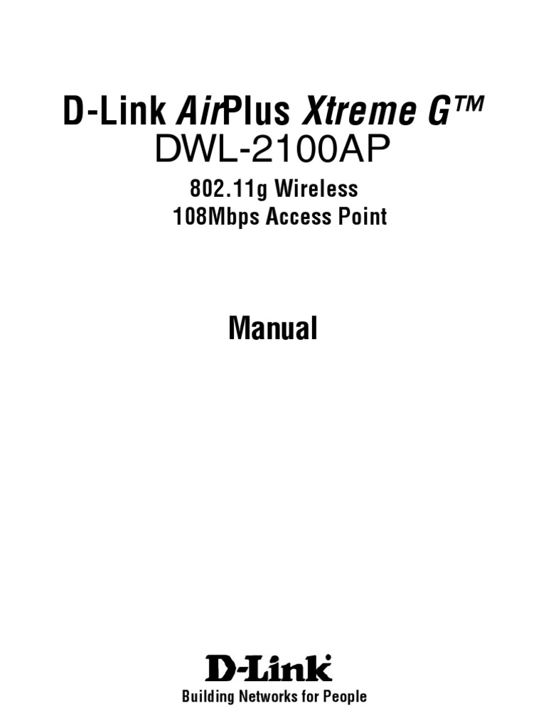 D Link DWL 2100AP - Manual | PDF