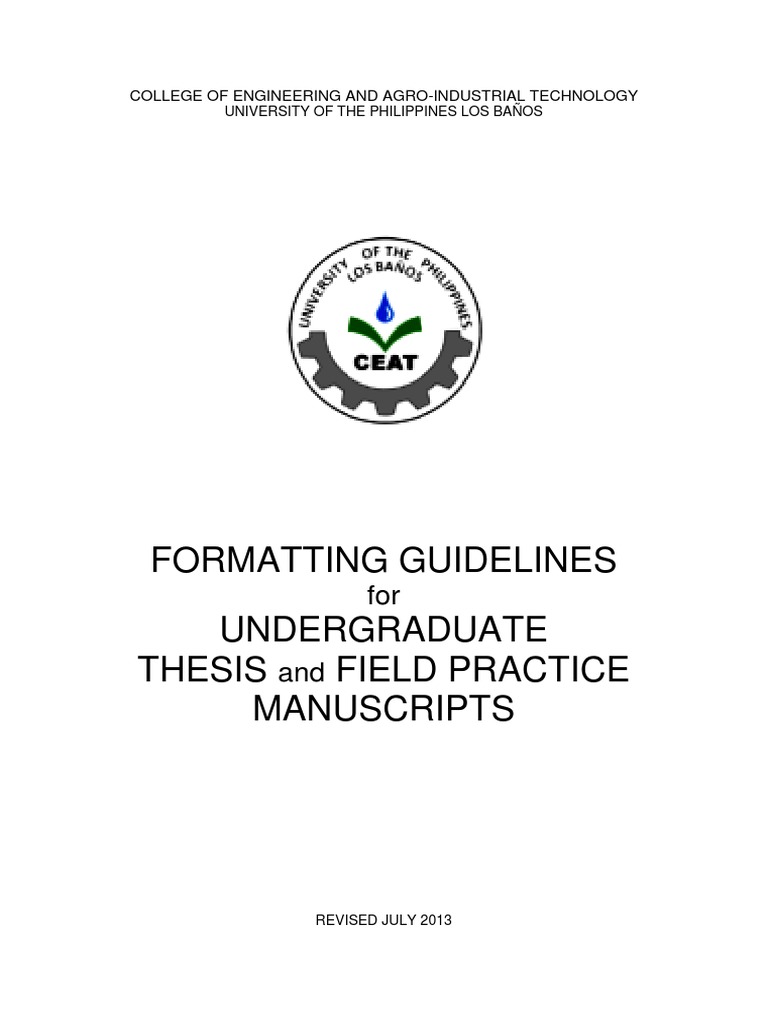 Manuscript Guidelines for Theses | PDF | Thesis | Paragraph