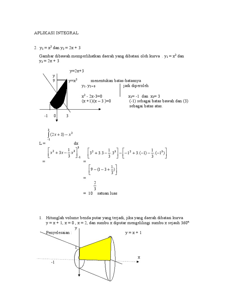 32++ Contoh Soal Integral Batas Atas Batas Bawah - Contoh Soal Terbaru