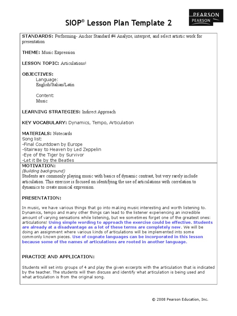 Lesson Plan Sei | PDF | Lesson Plan | Neuropsychological Assessment