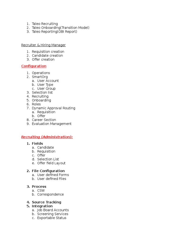 A Comprehensive Guide to Taleo Configuration Settings for Recruiting ...