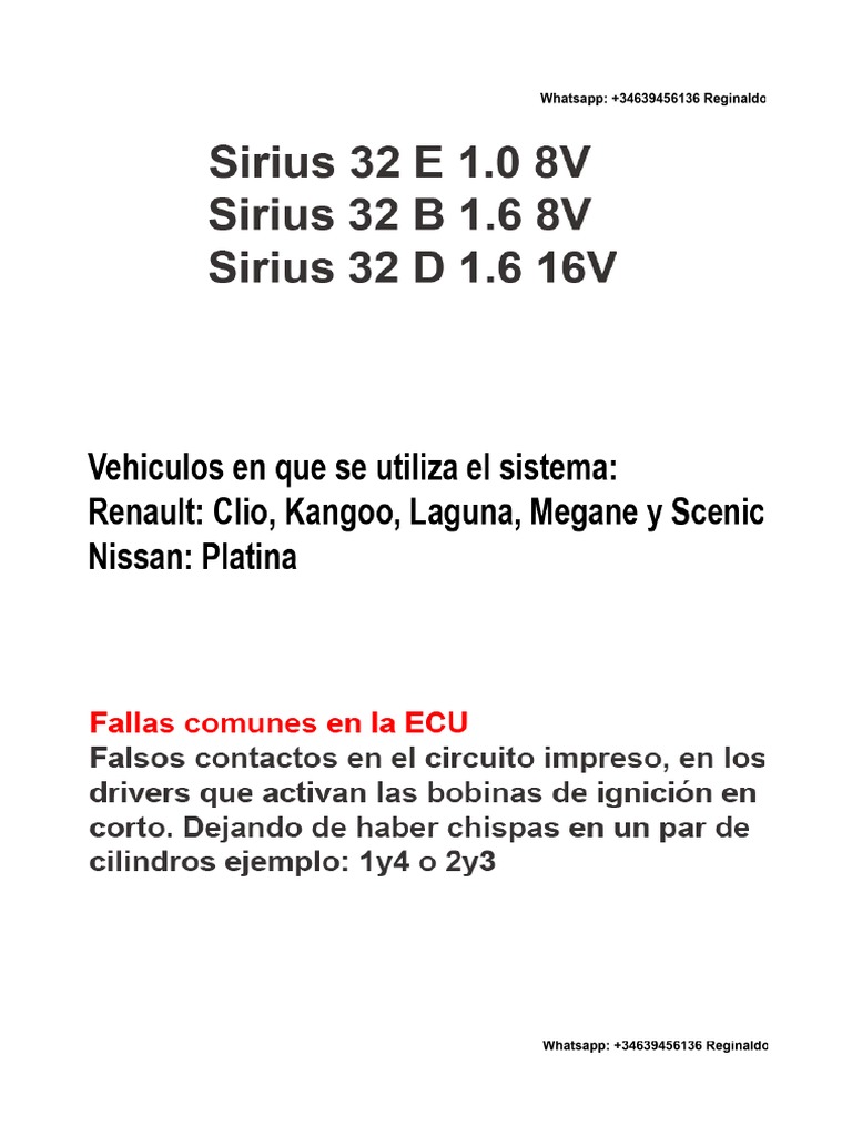Diagrama Sirius 32 | PDF