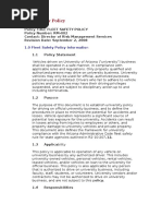 Sample Driving For Work Policy | PDF | Driving | Road Traffic Safety