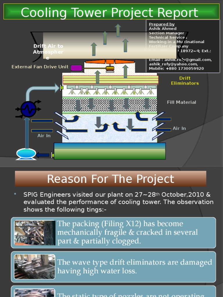 Cooling Tower Project Report: Drift Air To Atmospher e | PDF ...