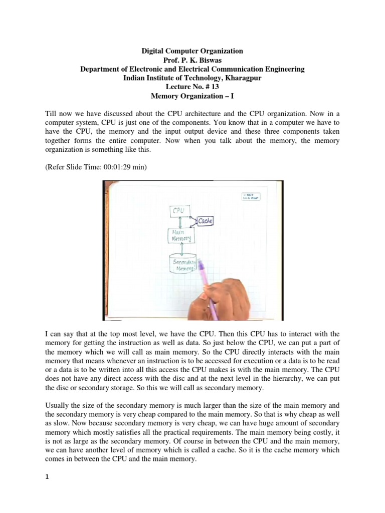 Lec 13 | PDF | Computer Data Storage | Input/Output