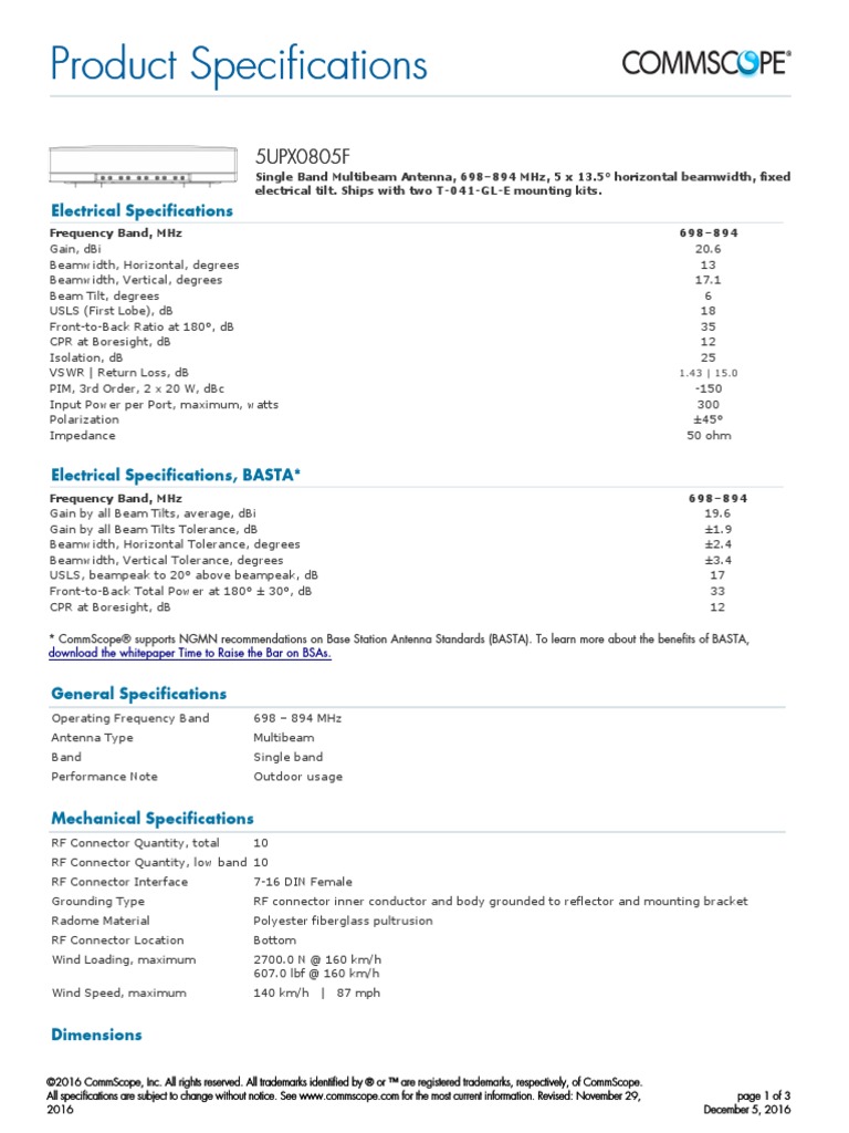 5UPX0805F.aspx | PDF | Antenna (Radio) | Decibel