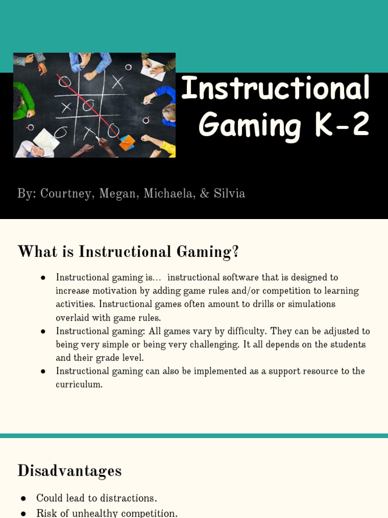 Gaming | PDF | Teachers | Learning