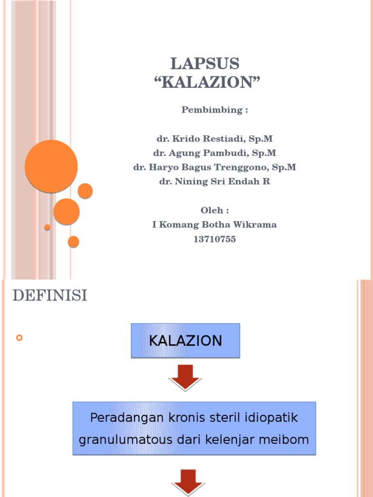 Kalazion: Penyebab, Gejala, dan Penanganan | PDF