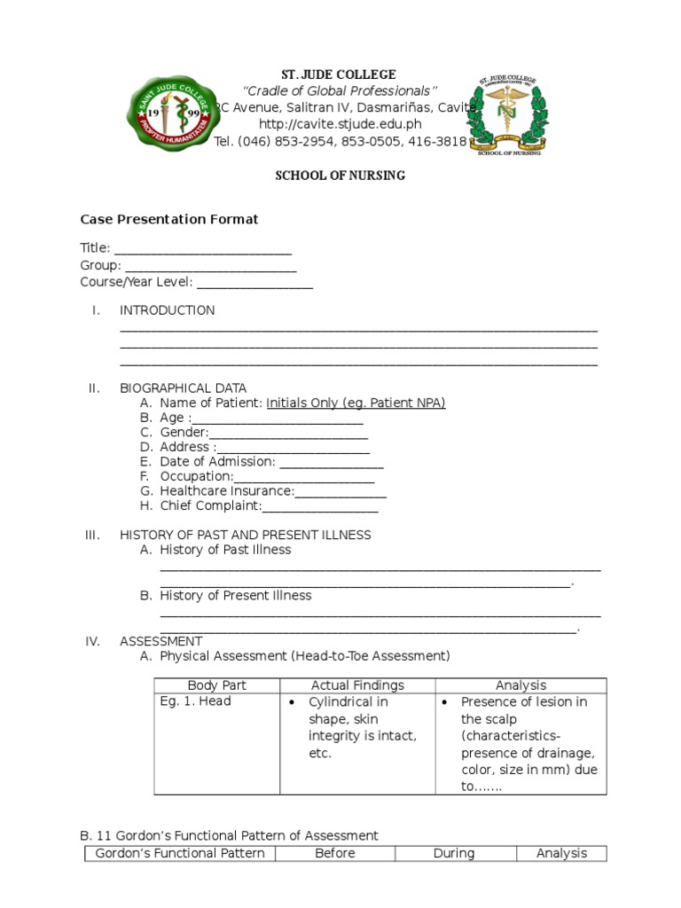 Case Presentation Format | PDF