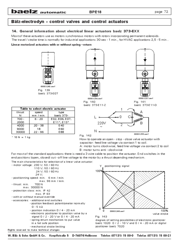 BPE18 - 72-90 - Baelz 373-E07 | PDF | Electric Motor | Actuator