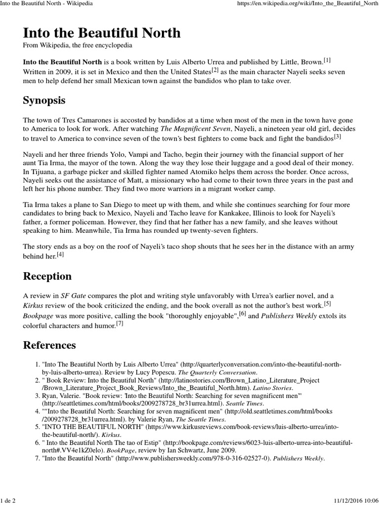 Into The Beautiful North | PDF