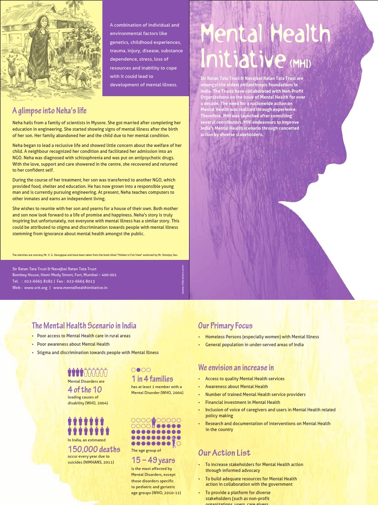 Brochure On Mental Health Initiative | PDF | Mental Health | Community ...