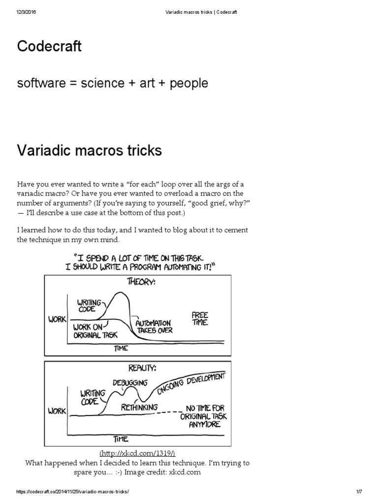 Variadic Macros Tricks - Codecraft | PDF | Software Development | Computer Programming
