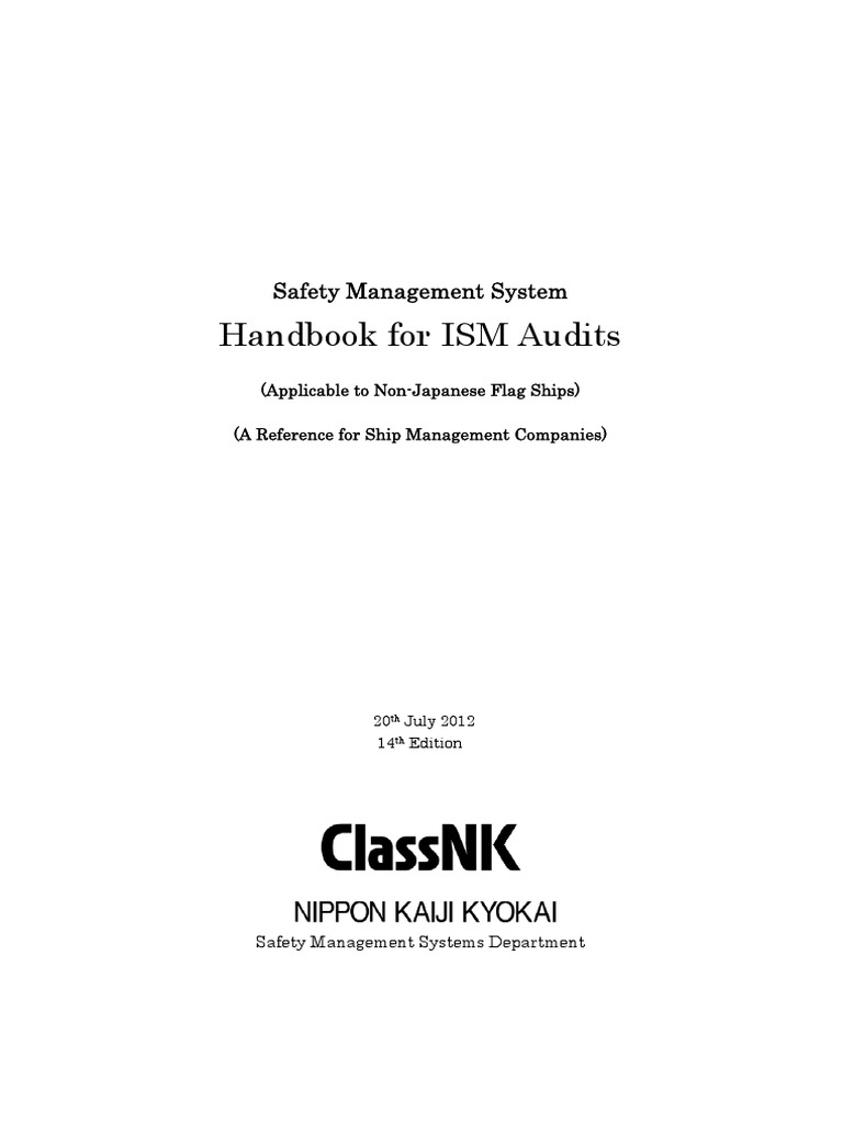 ISM - Handbook For Audits - NKK | PDF