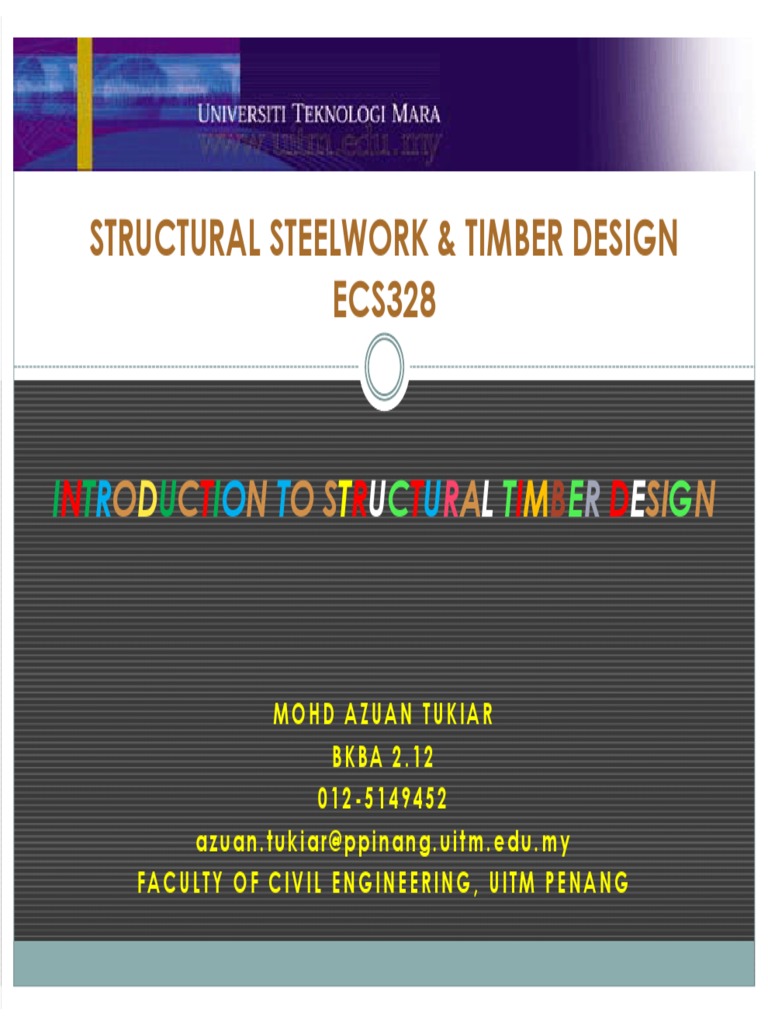 Introduction To Timber Designn | PDF