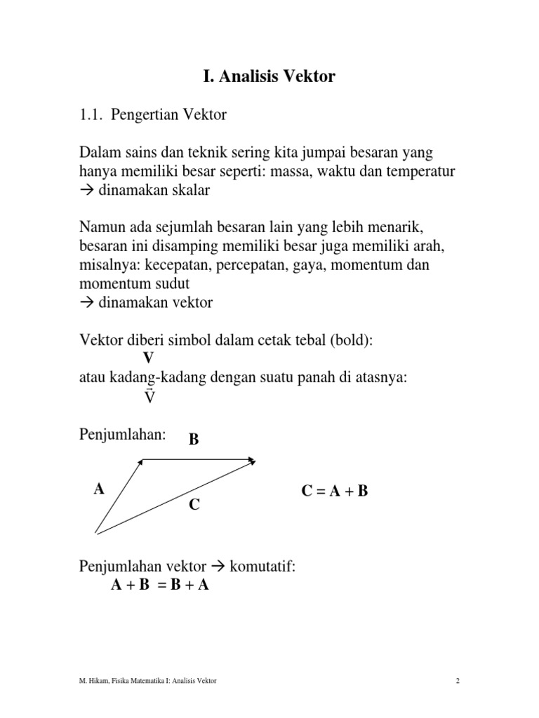 Contoh Soal dan Analisis Vektor Fisika | PDF