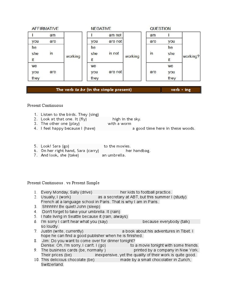 Present Continuous | PDF | Christmas | Easter