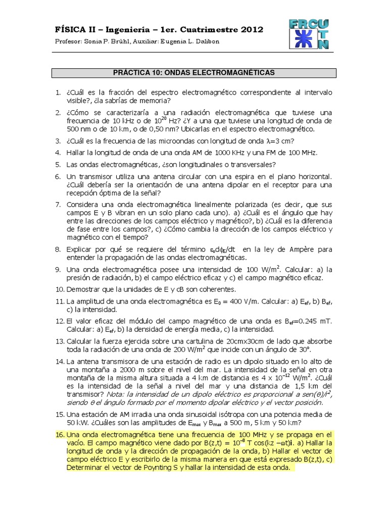 Prac10 - Ondas em Final | PDF | Radiación electromagnética | Olas