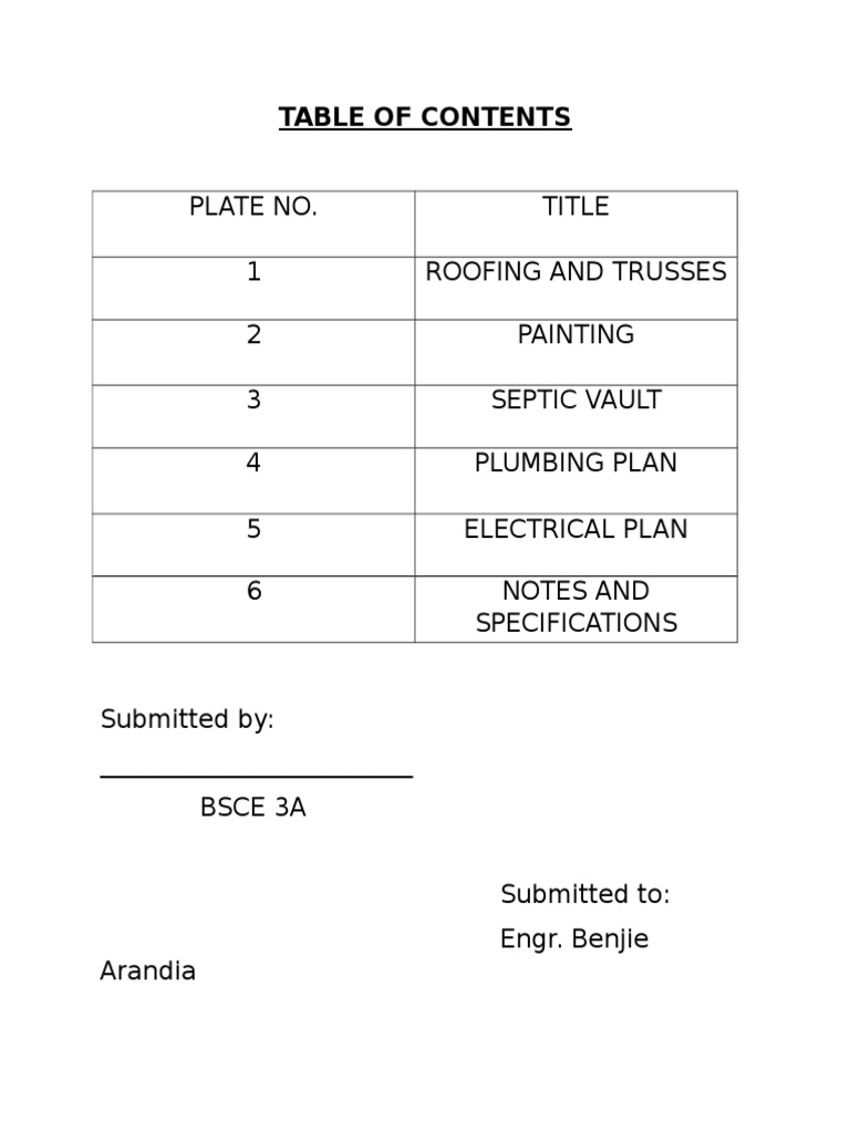 Construction Plans and Specifications for a Residential Home: A ...