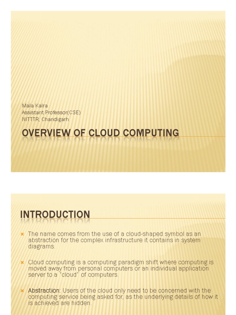 Overview of Cloud Computing | PDF | Cloud Computing | Internet