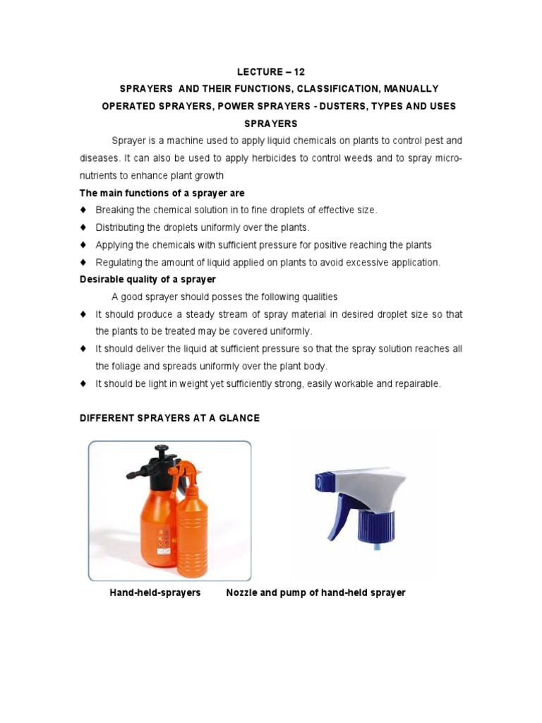 Sprayer | PDF | Pump | Gases