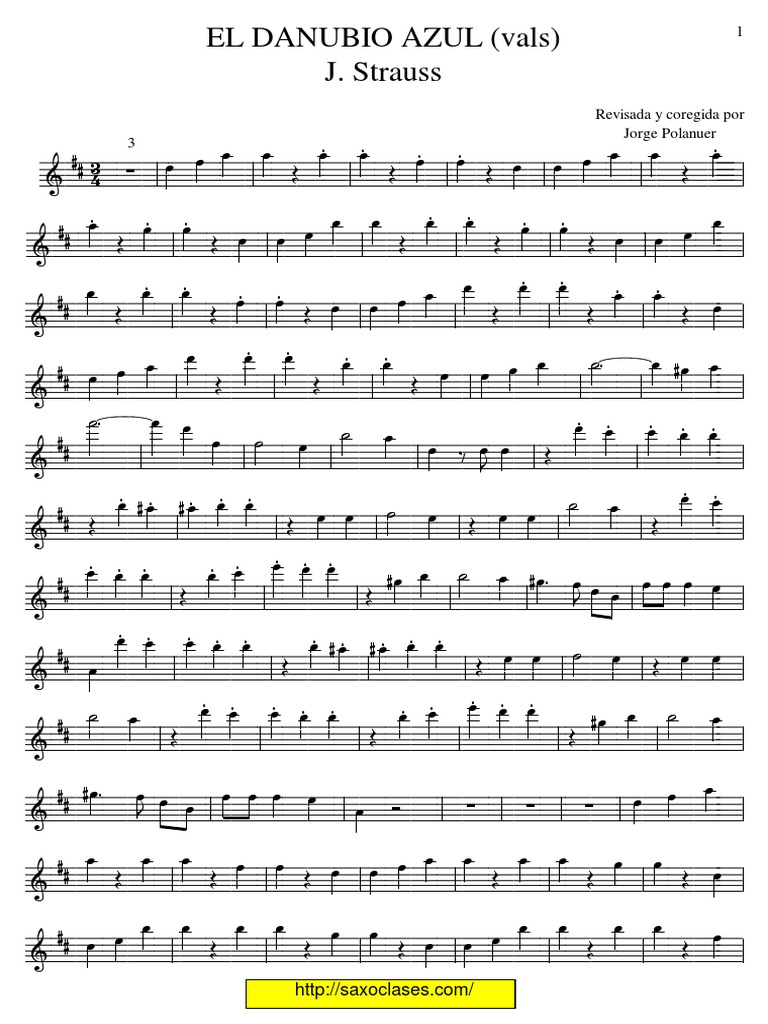 Danubio Azul. J. Strauss. Vals - Alto PDF | PDF