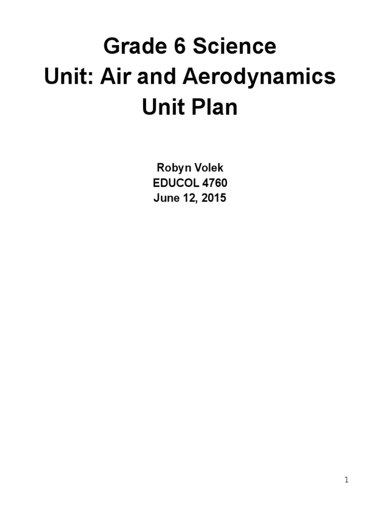 Grade 6 Science Unit Plan | PDF | Educational Technology | Spreadsheet