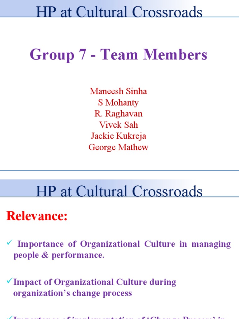 HP Culture | PDF | Hewlett Packard | Organizational Culture
