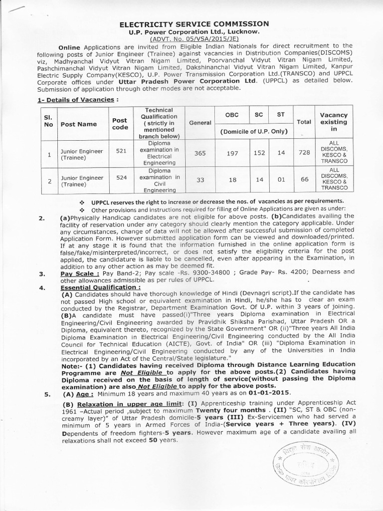 24042015045230advt 05 VSA 2015 PDF | PDF | Business | Further Education