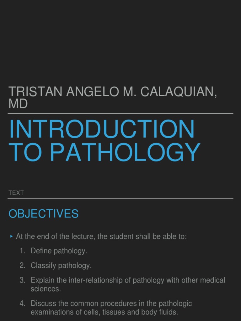 Introduction To Pathology | PDF | Pathology | Biology