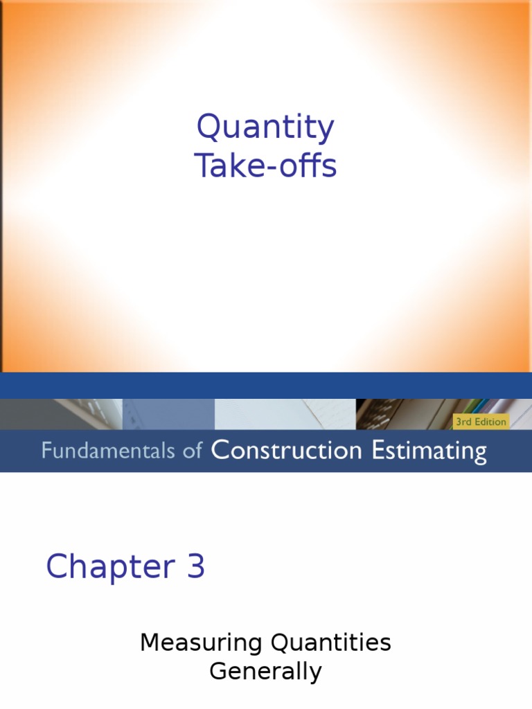 3) Quantity Take-Offs | PDF | Accuracy And Precision | Measurement