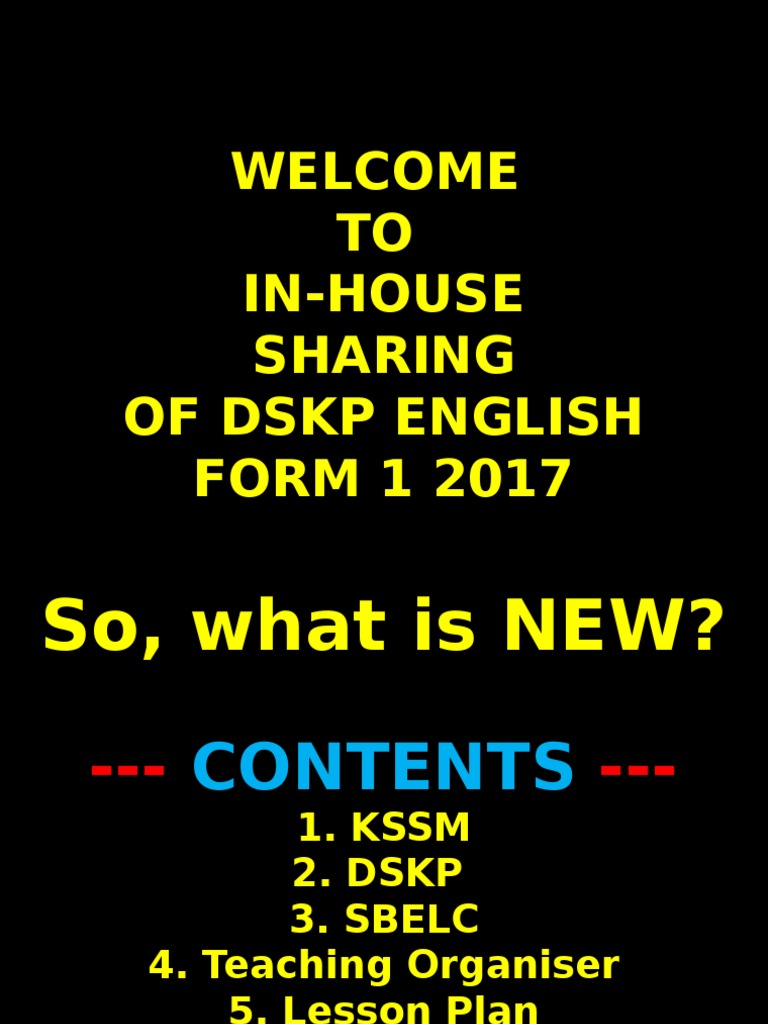 DSKP Form 1 | PDF | Project Based Learning | Curriculum