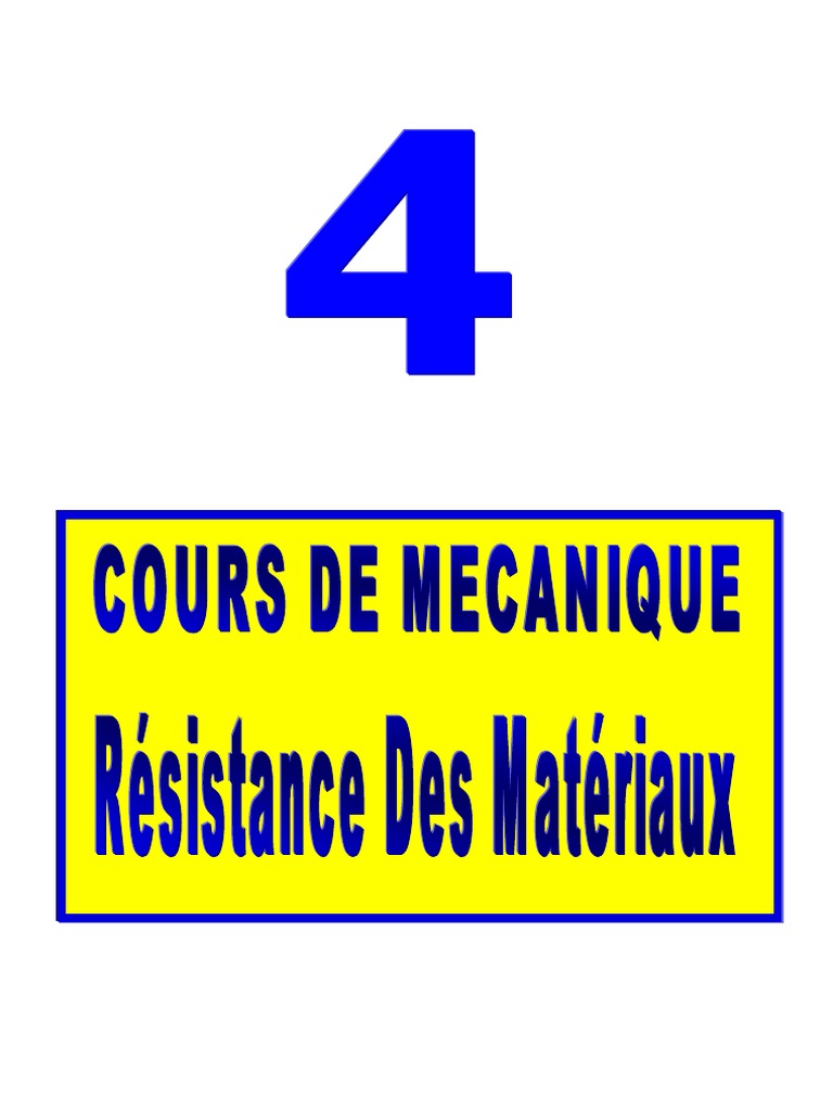 Mecanique RDM | PDF | Résistance des matériaux | Contrainte de cisaillement