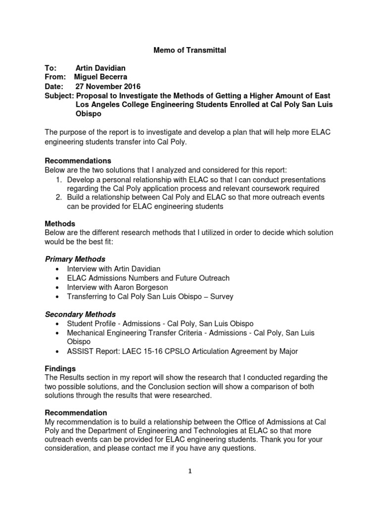 Boosting ELAC Transfers to Cal Poly | PDF | University And College ...